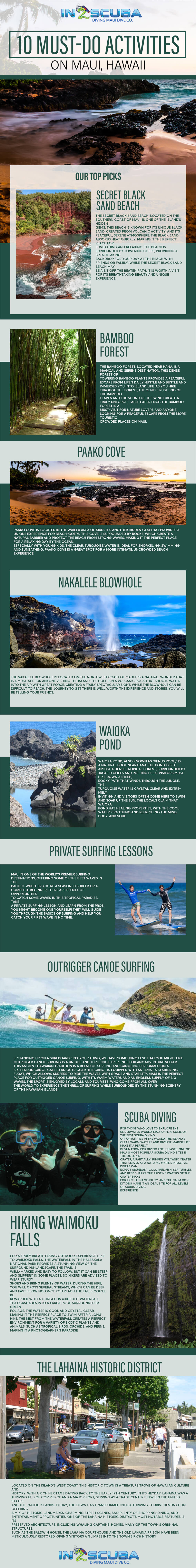 The 10 Must Do Activities ON Maui [INFOGRAPHIC] - New-Lingo Infographics